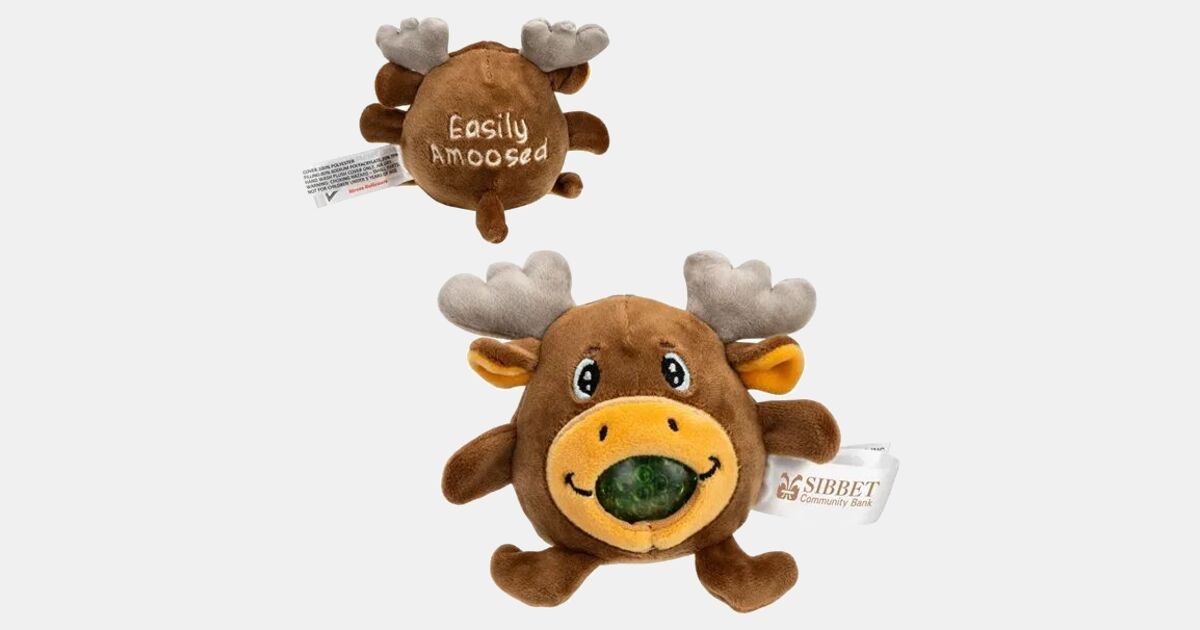 Custom Logo Stress Busters(TM) Moose with your logo | ImprintLogo.com