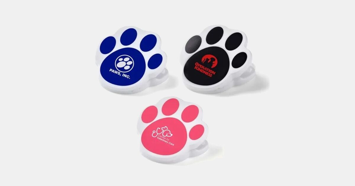 Custom Imprinted Pet Paw Magnetic Clip with your logo | ImprintLogo.com