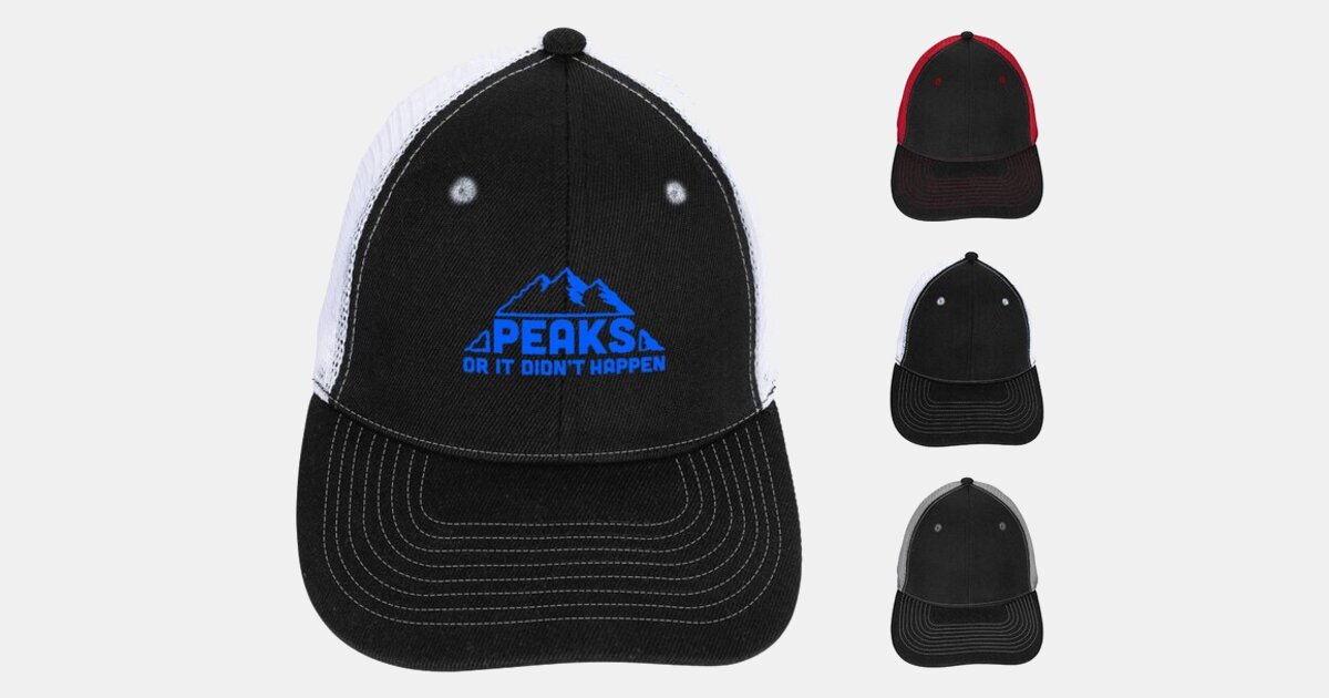 Custom Imprinted Mid-Profile Accent Mesh Snapback Cap with your logo ...