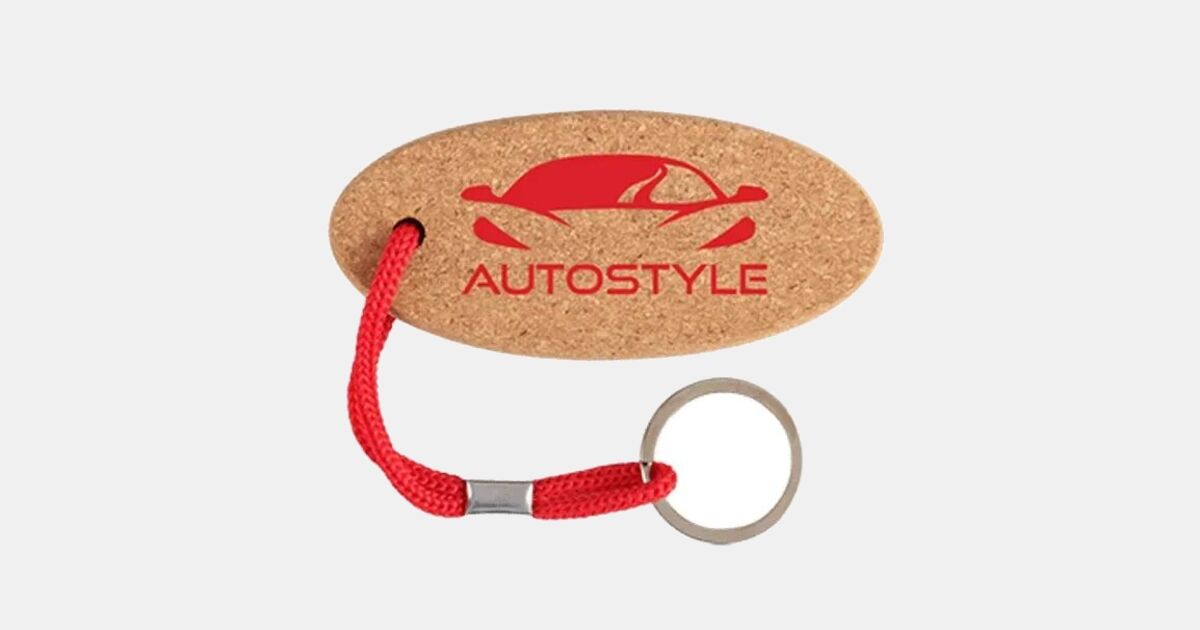 Custom Printed Cork Floating Key Tag with your logo | ImprintLogo.com