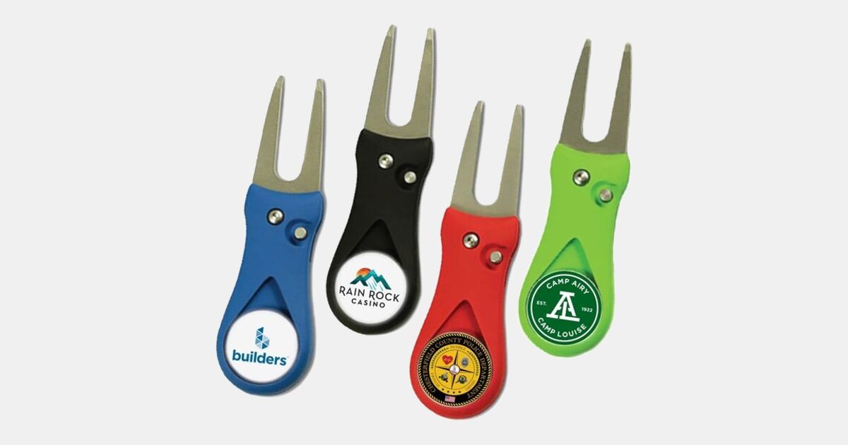 Custom Printed Metal Golf Divot Tool w/ Magnetic Ball Marker with your ...
