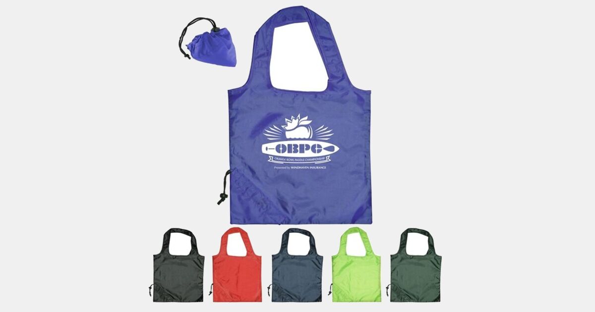Custom Printed Foldable Tote Bag 16"W x 15"H with your logo ...