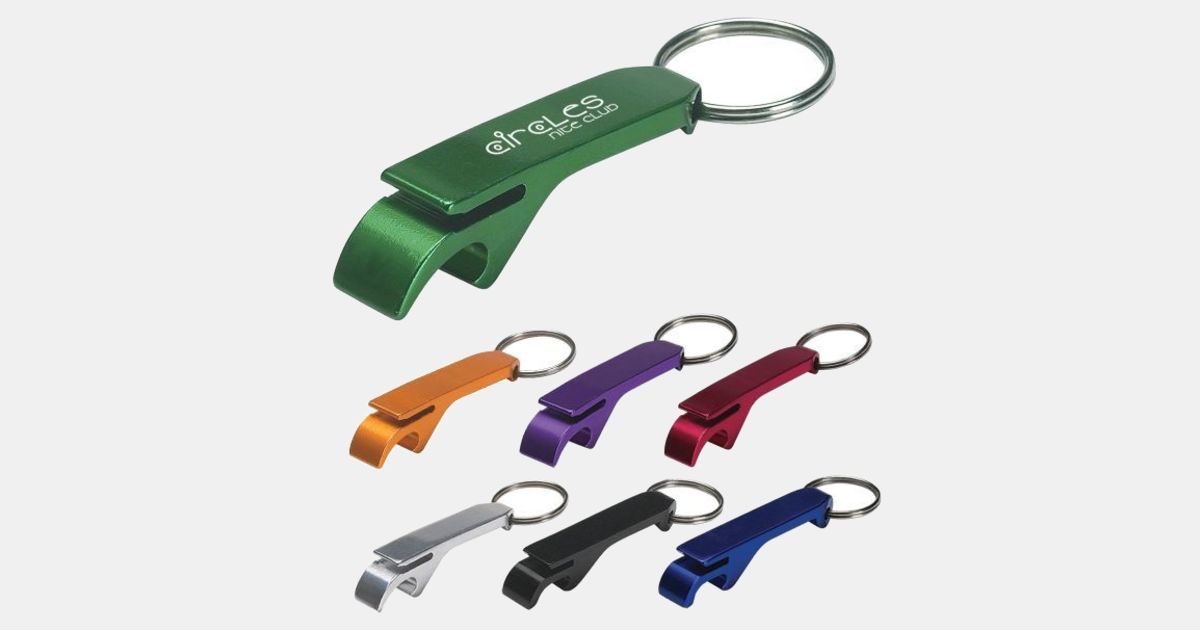 Custom Printed Aluminum Bottle/Can Opener Key Ring with your logo ...