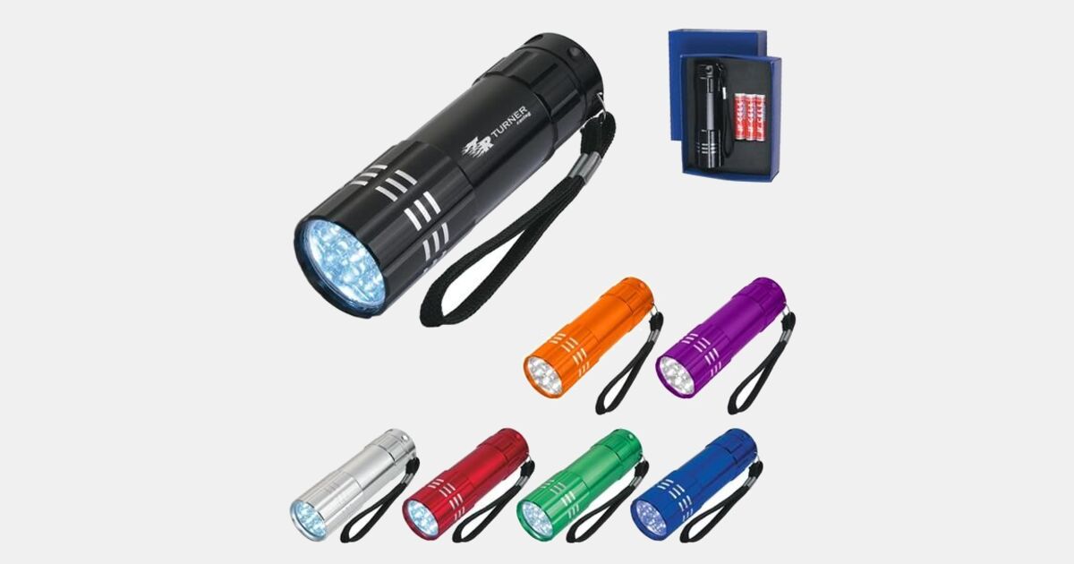 Custom Printed Aluminum LED Flashlight With Strap with your logo ...