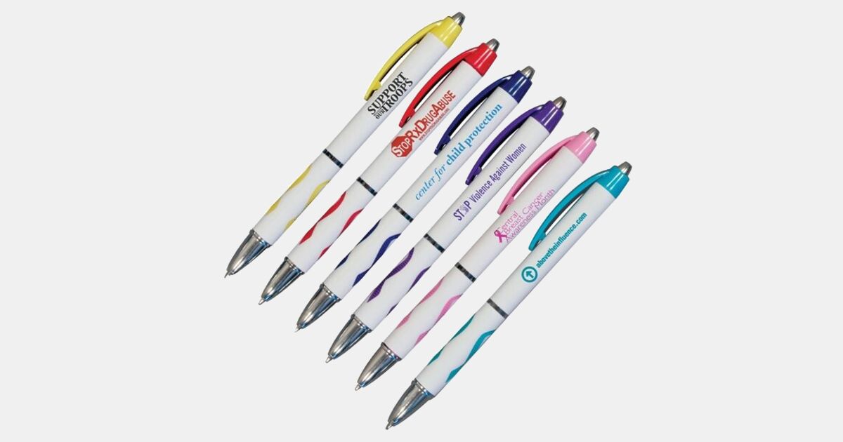 Custom Imprinted Awareness Grip Pen with your logo | ImprintLogo.com