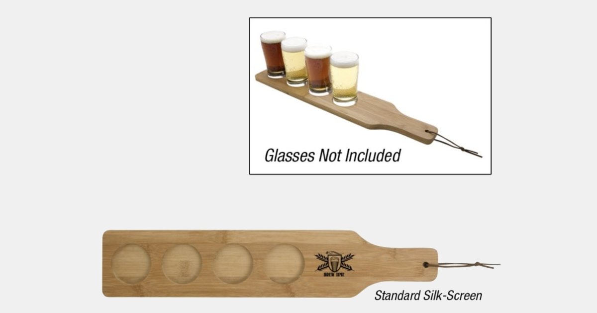 Imprinted Bamboo Flight Paddle with your logo | ImprintLogo.com