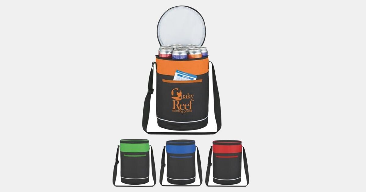 Advertising Barrel Buddy Round Kooler Bag with your logo | ImprintLogo.com