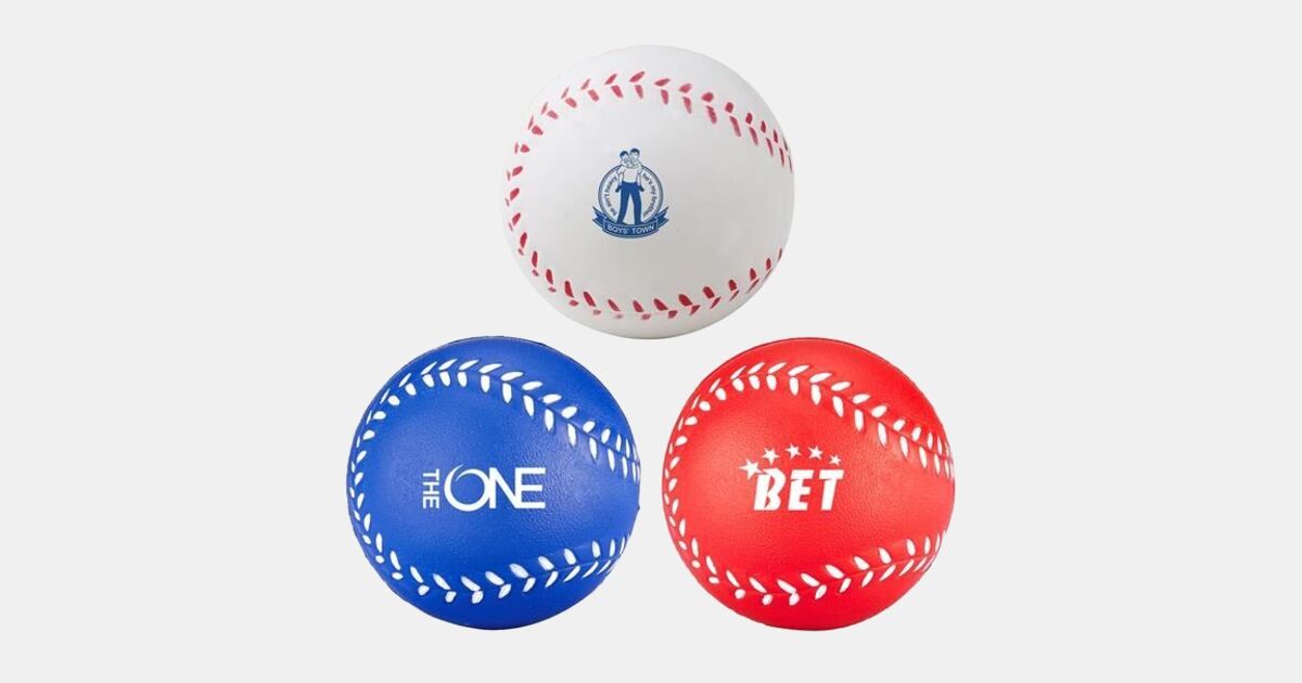 Baseball Stress Reliever with your logo | ImprintLogo.com