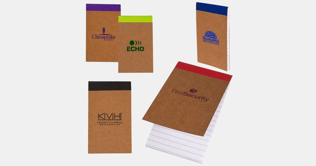 Imprinted Basic Kraft Memo Book with your logo | ImprintLogo.com