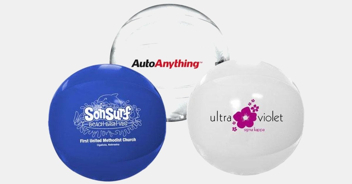 Custom Printed Beach Ball - 16" - Solid color with your logo ...