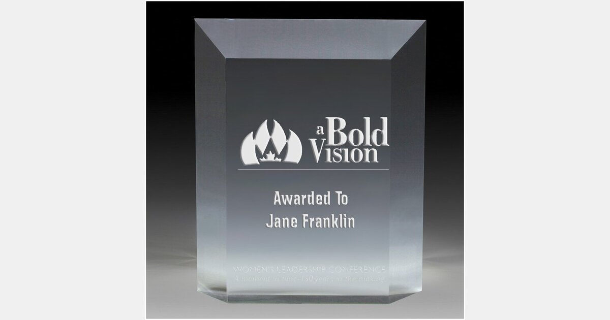 Beveled Elegant Freestanding Award - Laser with your logo | ImprintLogo.com