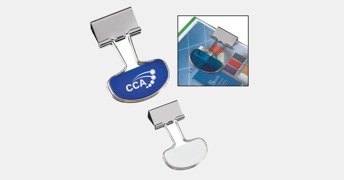 Custom Printed Binder Flip Clip with your logo | ImprintLogo.com