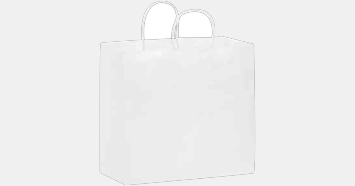 Blank White Kraft Carry-Out Bags with your logo | ImprintLogo.com