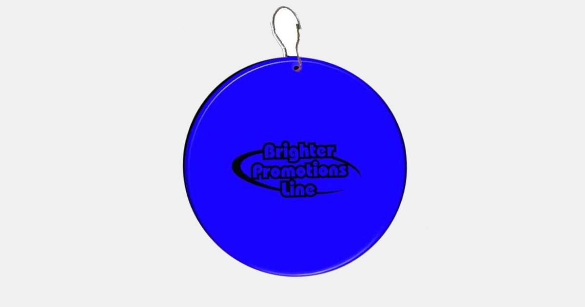 Blue Circle Plastic Medallion Badges with your logo | ImprintLogo.com