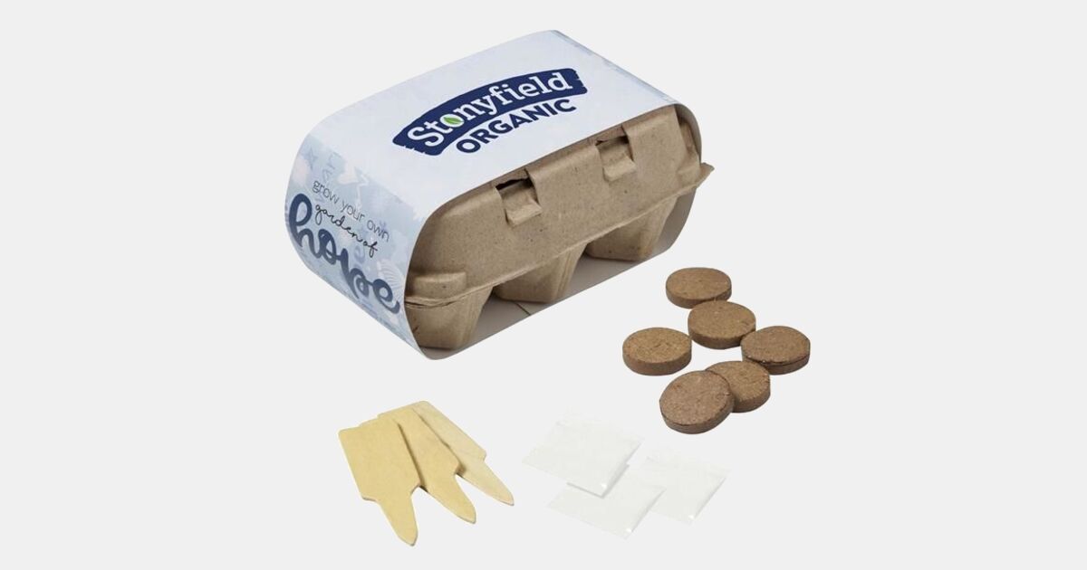 Blue Grow Your Own Garden of Hope Seed Kit with your logo | ImprintLogo.com