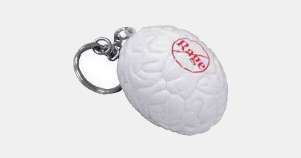 Key Chain Stress Reliever Brain Custom Imprinted | ImprintLogo.com