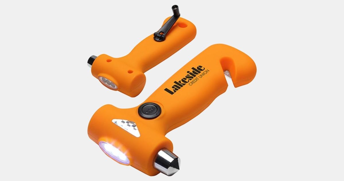Custom Car Escape Tool With Dynamo Light with your logo | ImprintLogo.com