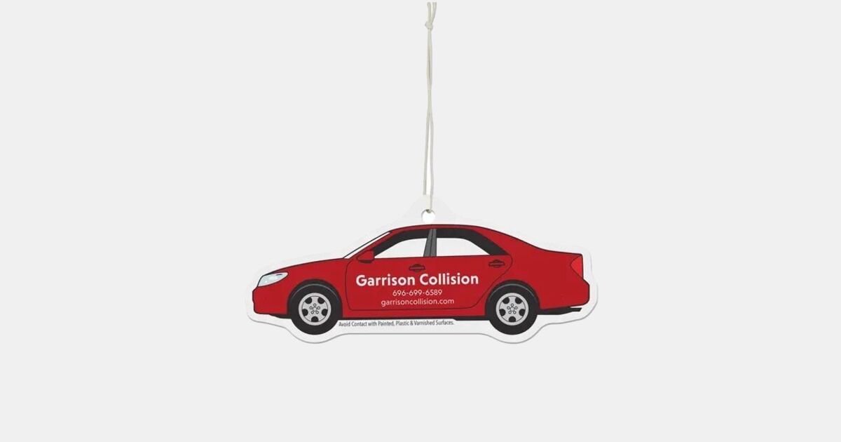 Custom Imprinted Car Shaped Air Fresheners with your logo | ImprintLogo.com