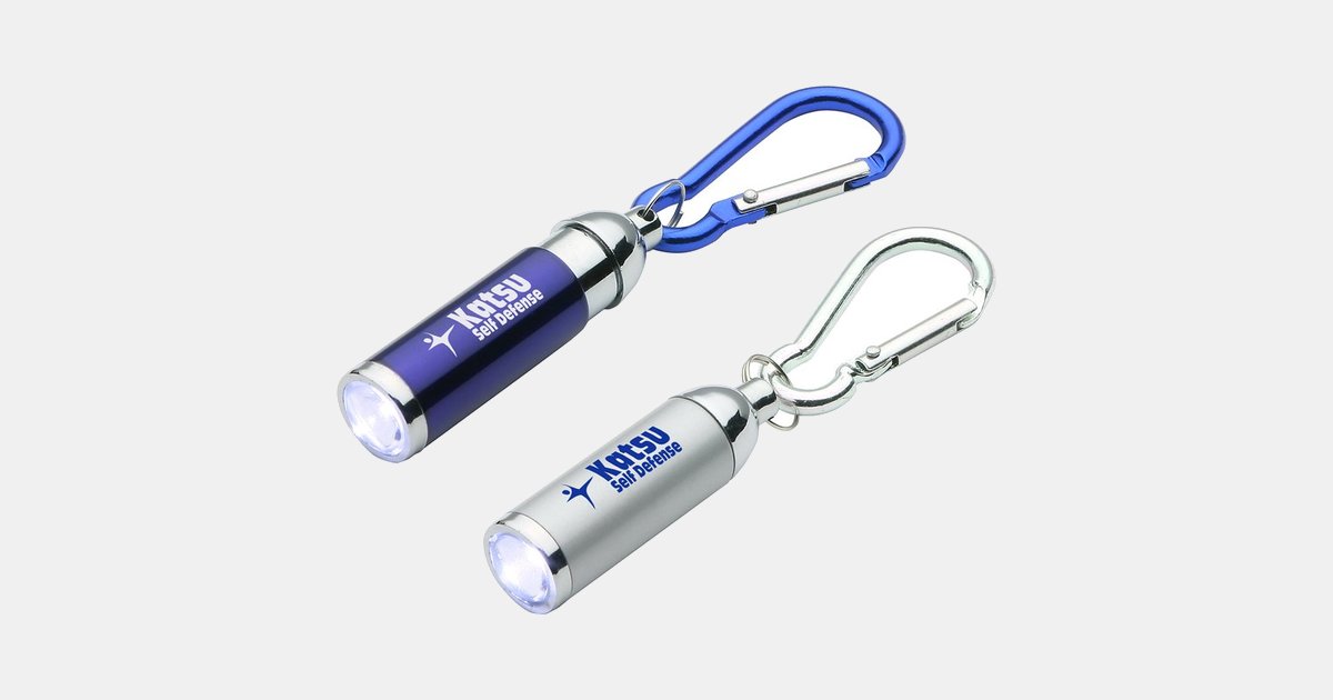 Key Chain w/ Carabiner Clip LED light Custom Imprinted | ImprintLogo.com