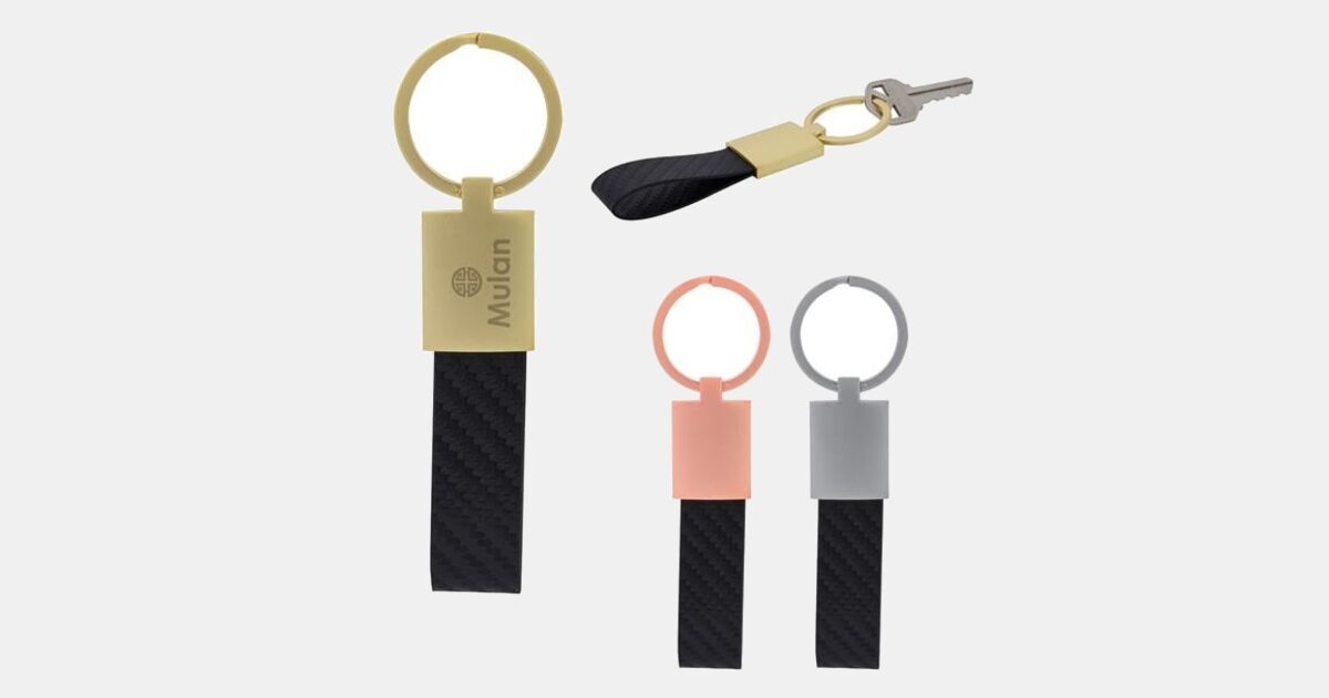 Carbon Fiber Key Ring with your logo | ImprintLogo.com