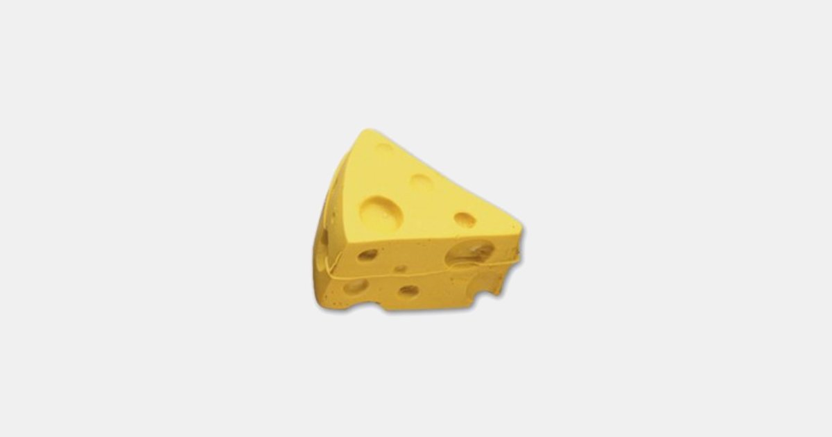 Cheese Wedge Pencil Top Eraser with your logo | ImprintLogo.com