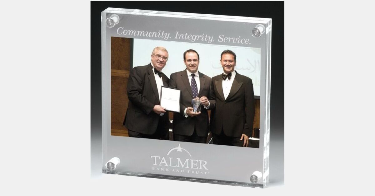 Clear Acrylic Entrapment Frame with your logo | ImprintLogo.com