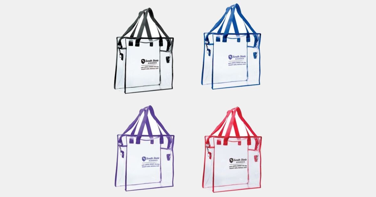 Custom Printed Clear Stadium Bag with your logo | ImprintLogo.com