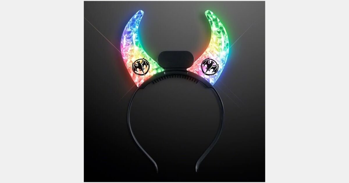 Custom Printed Color changing LED devil horns with your logo ...