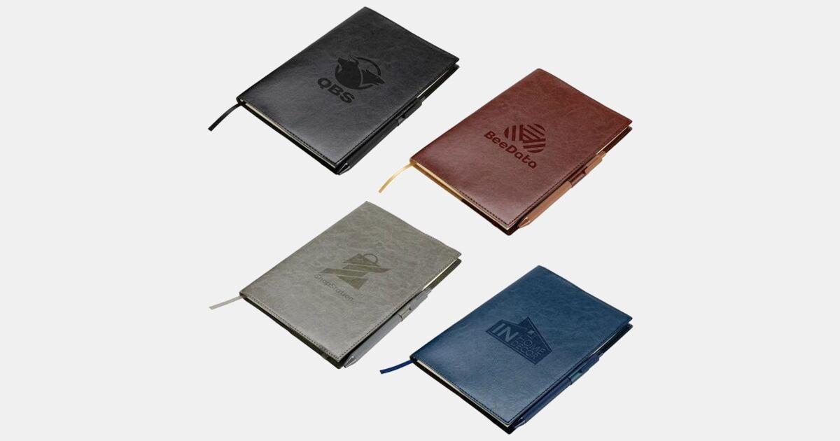 Custom Printed Conclave Refillable Leatherette Journal with Pen with ...