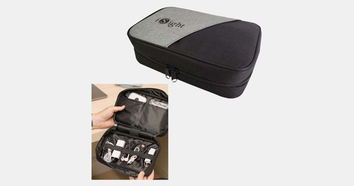 Custom Printed Contempo Heathered Tech Organizer with your logo ...