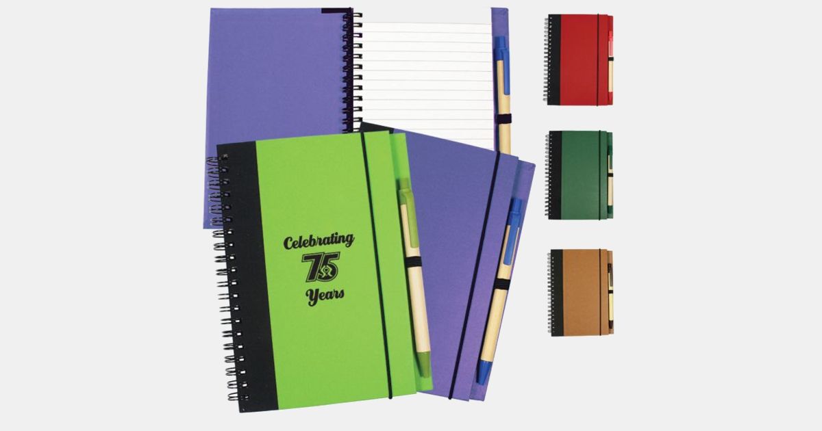 Imprinted Contrast Paperboard Eco Journal with your logo | ImprintLogo.com