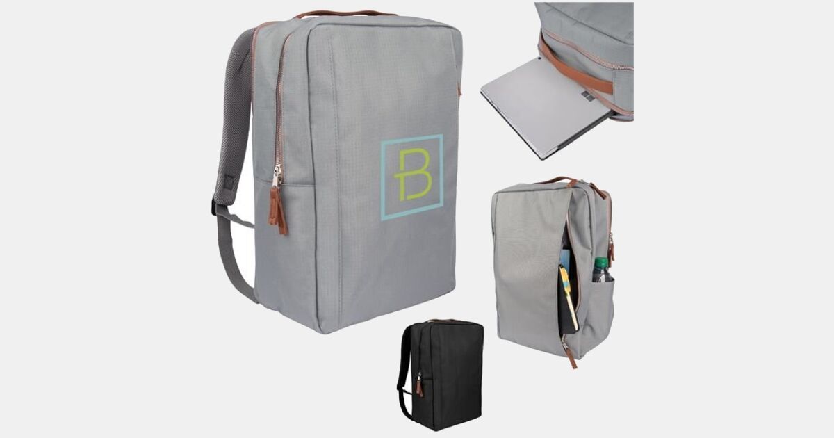 Corporate Structured Laptop Backpack with your logo | ImprintLogo.com