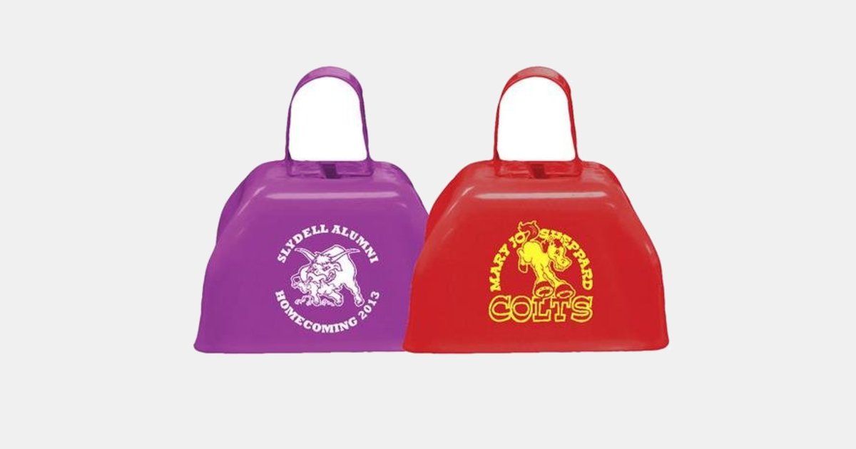 Custom Printed Cowbells 3" with your logo | ImprintLogo.com
