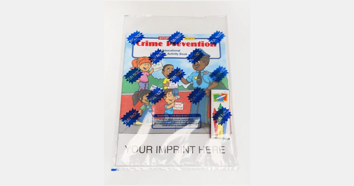 Crime Prevention Coloring And Activity Book Fun Pack USA Made with your ...