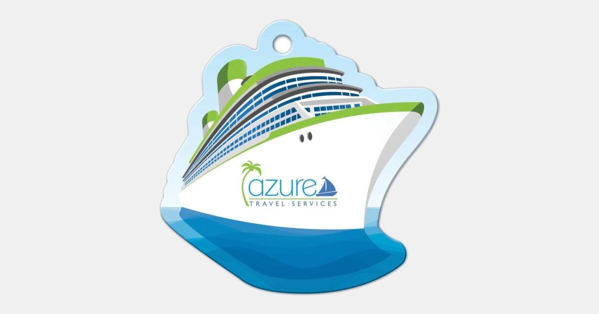 Custom Printed Cruise Ship Shaped Luggage Tag with your logo ...