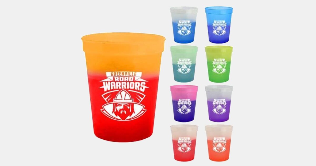 Cups-On-The-Go-16 Oz. Cool Color Change Stadium Cup USA Made with your ...