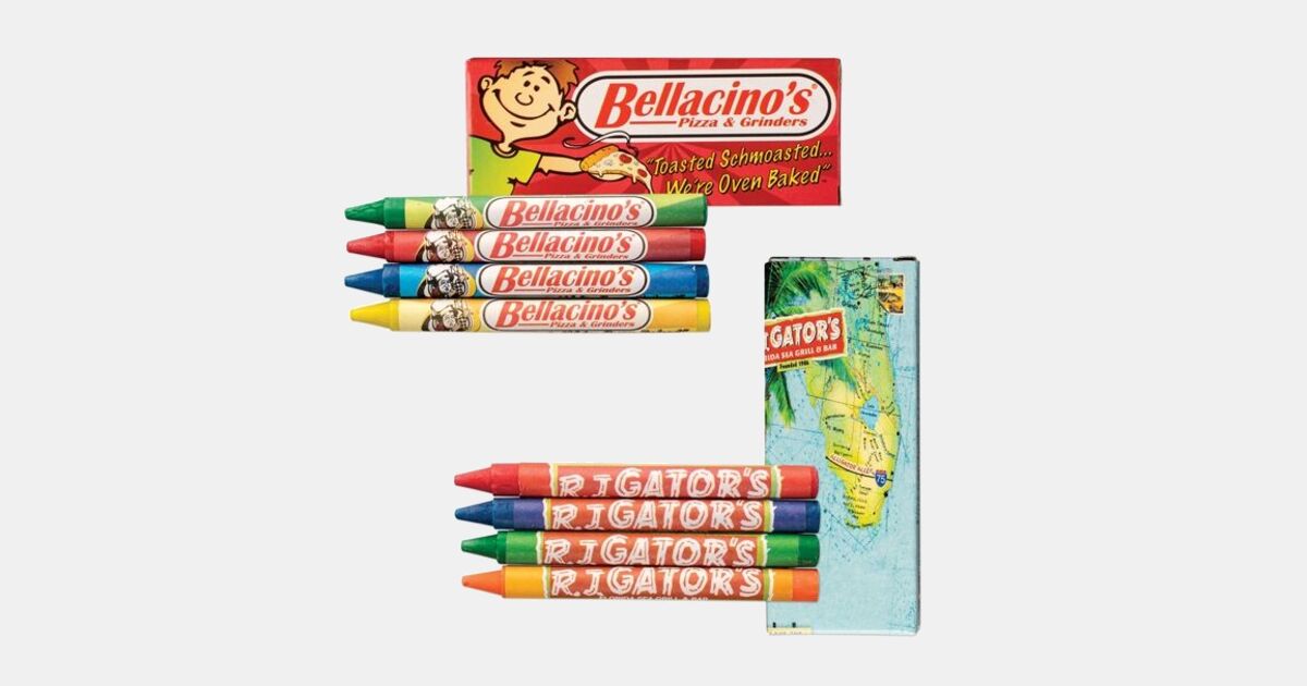 Custom 4 Pack Crayons Box with your logo | ImprintLogo.com