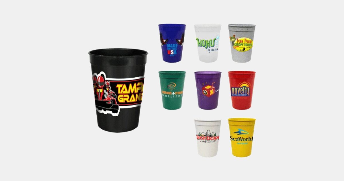 Custom Imprinted Smooth Stadium Cup, Full Color 12 oz. with your logo ...