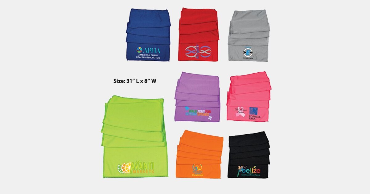 Custom Imprinted Cooling Towel - Full Color with your logo ...