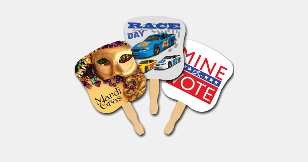 USA Made Hourglass Shape Hand Fan Full Color with your logo ...