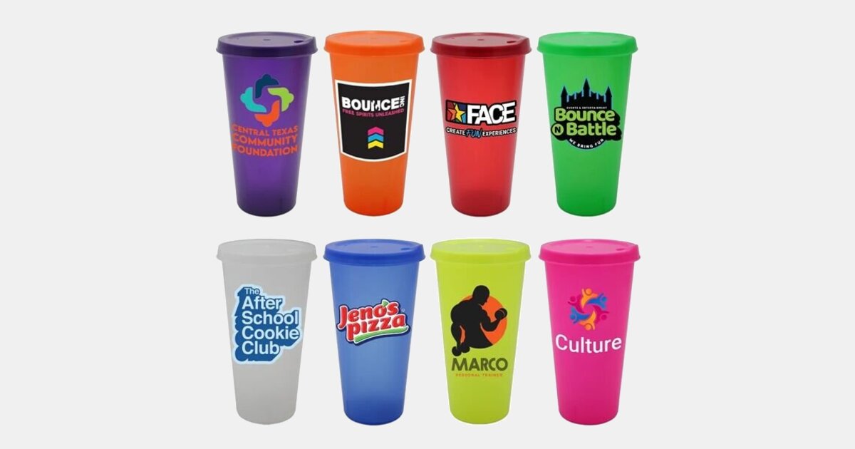 Custom Imprinted Tumbler with Lid, Full Color 26 oz. with your logo ...