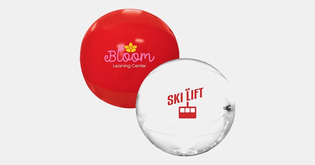 Custom Printed Beach Ball - 16" - Solid Color with your logo ...