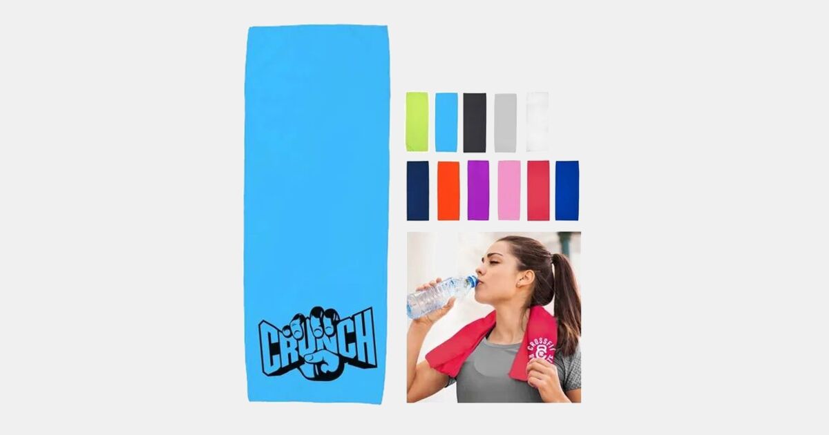 Custom Printed Cooling Towel with your logo | ImprintLogo.com
