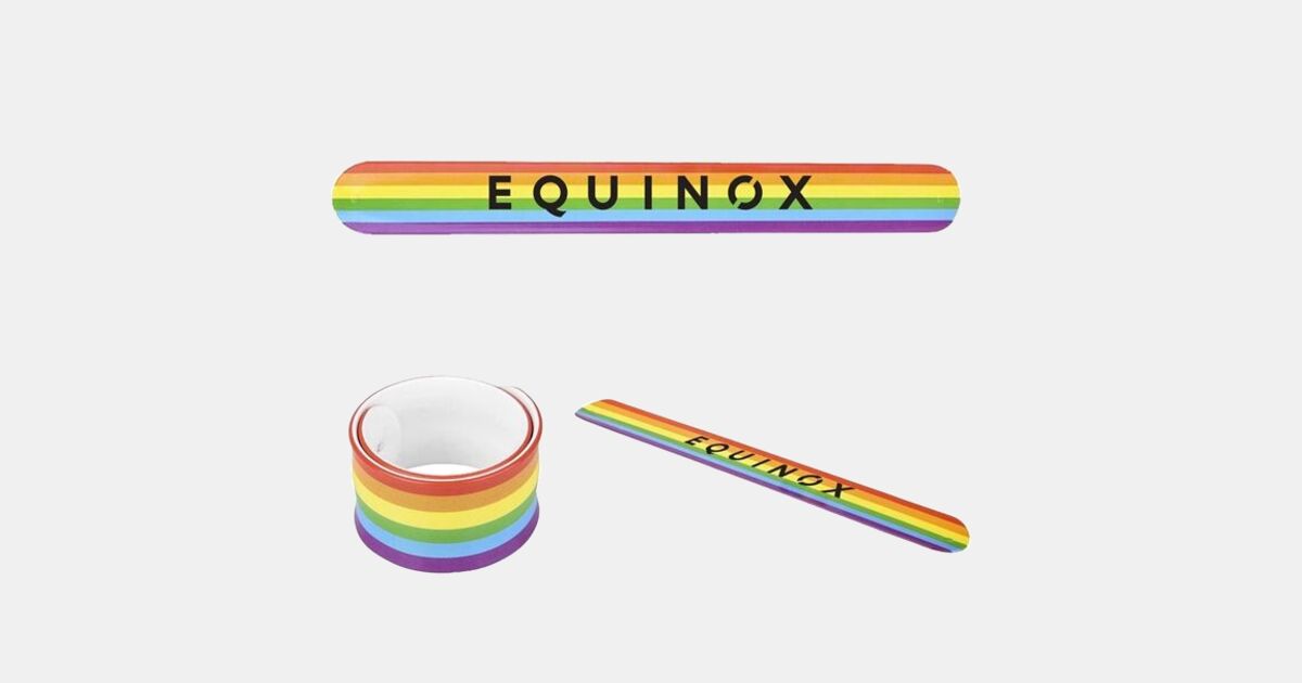 Custom Printed Rainbow Slap Bracelet with your logo | ImprintLogo.com