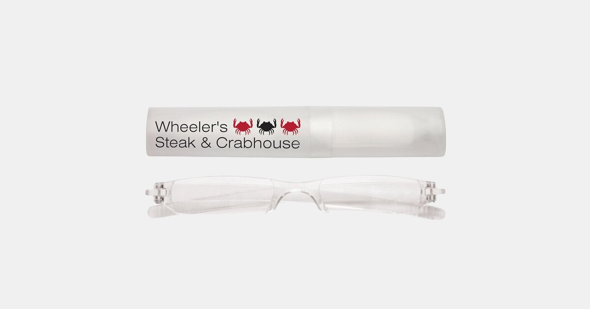 Custom Printed Reading Glasses with Case with your logo | ImprintLogo.com
