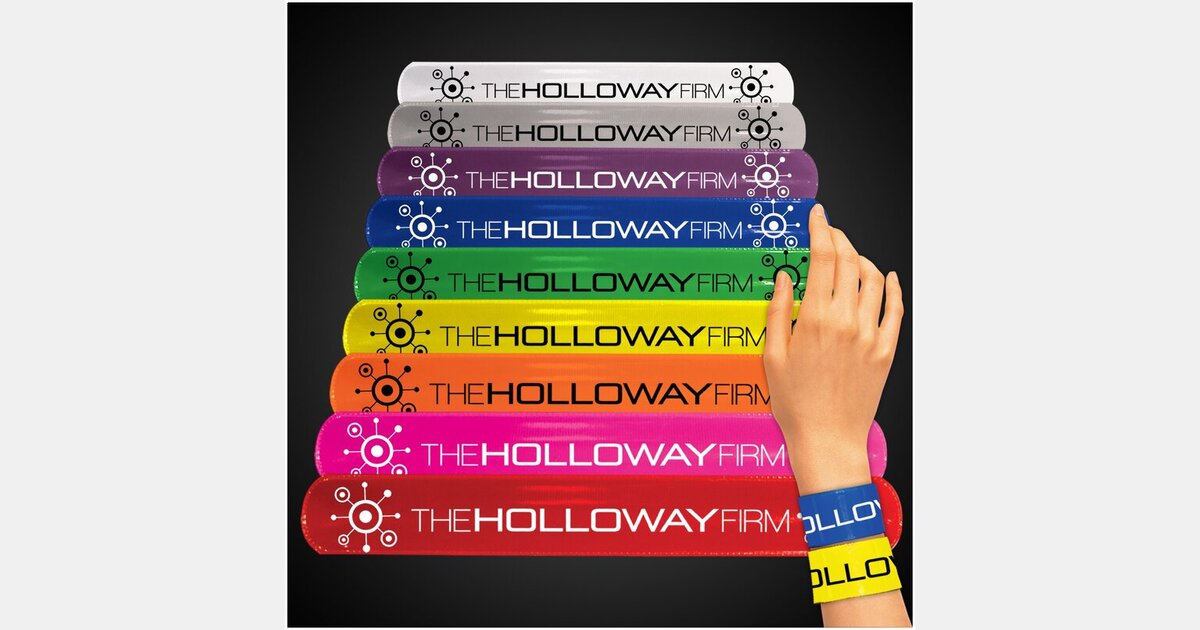 Custom Printed Slap Bracelet 8 3/4 inch with your logo | ImprintLogo.com