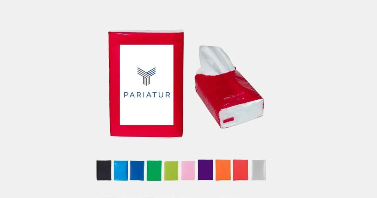 Custom Printed Tissue Pack - Full Color with your logo | ImprintLogo.com
