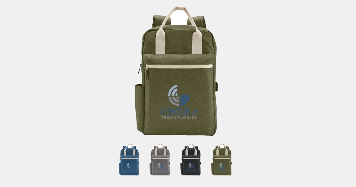 Custom Printed WorkSpace Backpack Tote Bag with your logo | ImprintLogo.com