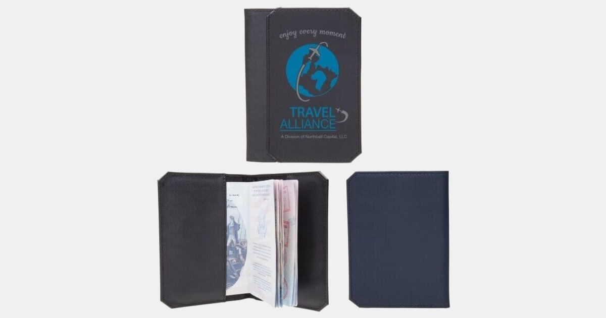 Deluxe Passport Cover with your logo | ImprintLogo.com