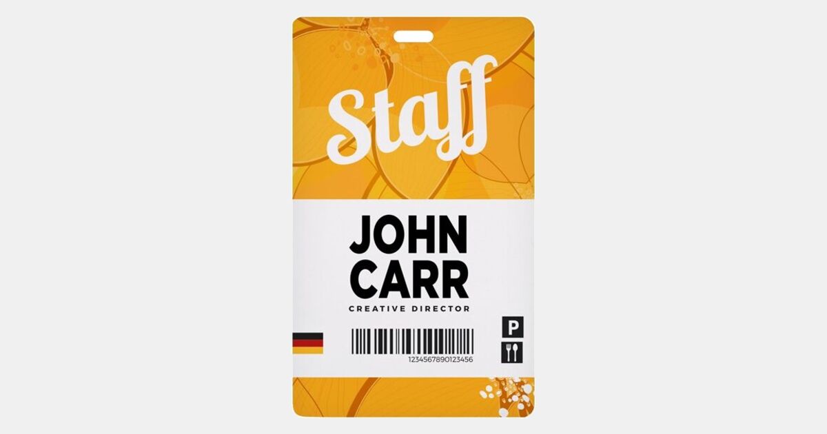 Digital Event/ID Badge 5x3 USA Made with your logo | ImprintLogo.com